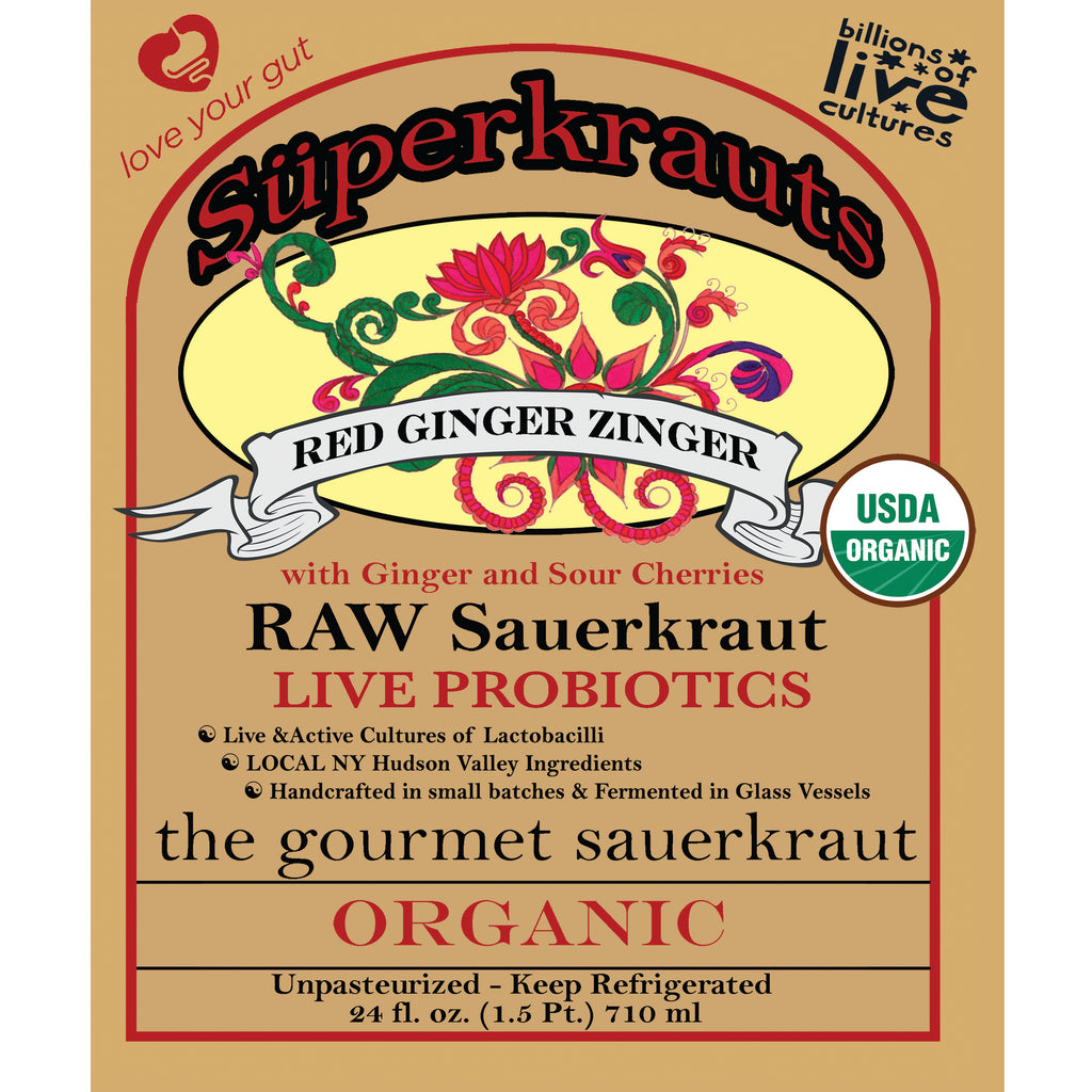 Red Ginger Zinger SuperKraut - 24 oz – Superkrauts